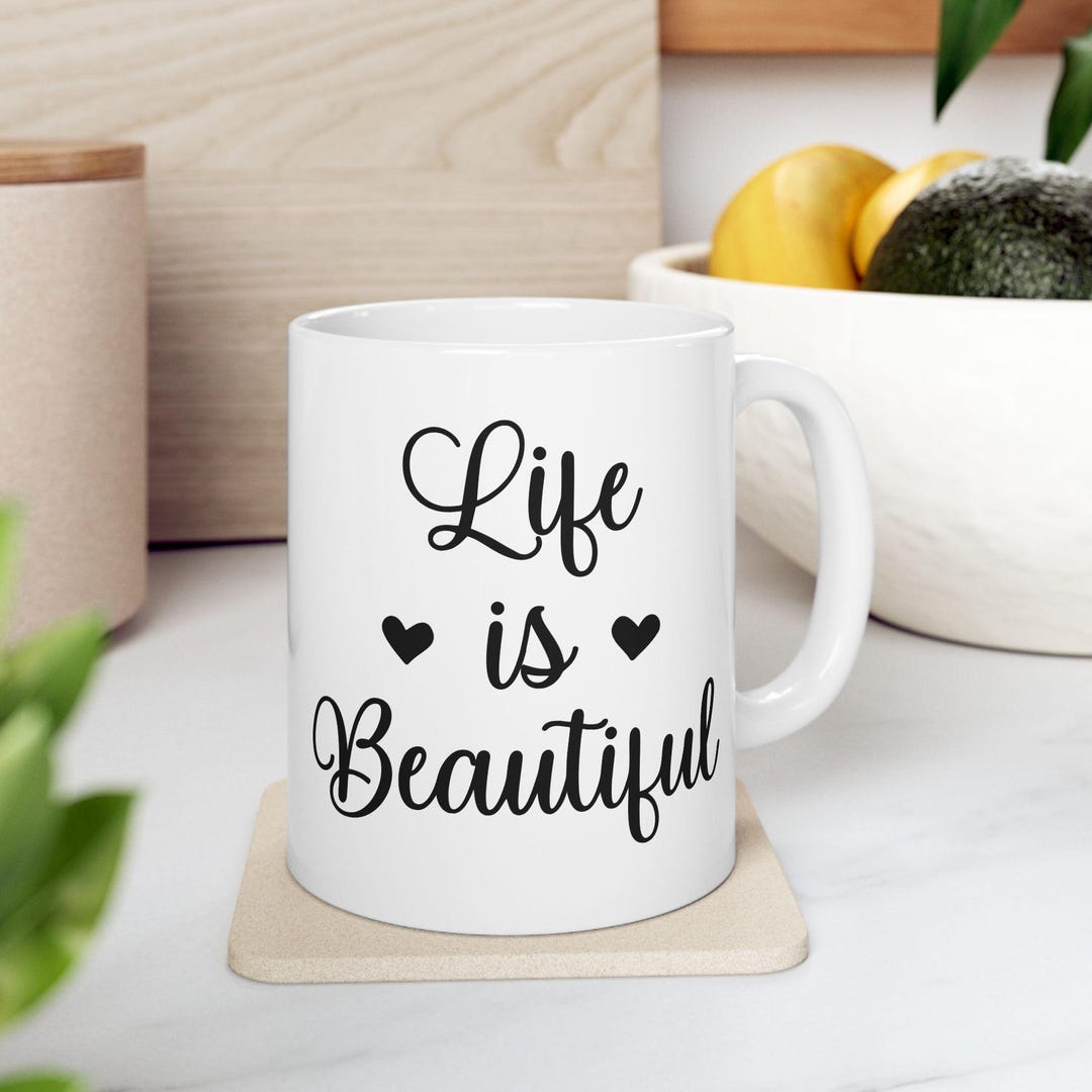 Inspirational Coffee Mug – Life is Fine Ceramic Mug - Etsy