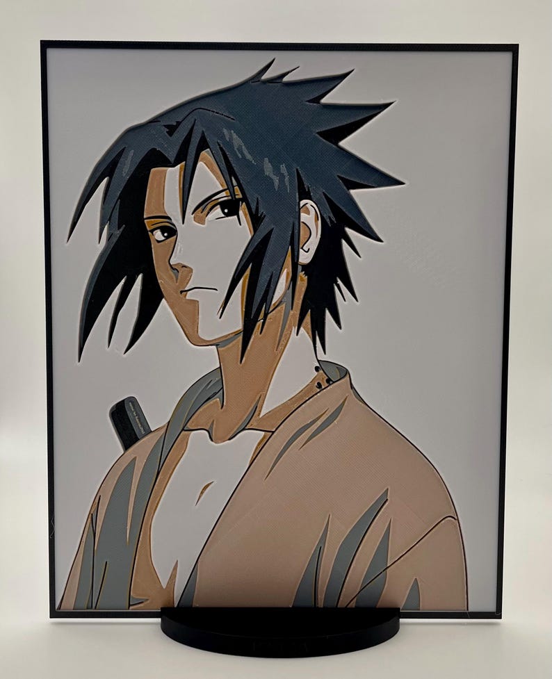 Sasuke Uchiha - Naruto / Naruto Shippuden - 3D Art/ 3D Image - 23.5 Cm ...