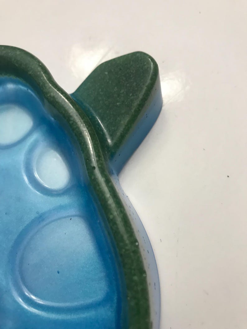 Ocean Seashell Beach Blue & Green Turtle Epoxy Resin Decorative Trinket ...