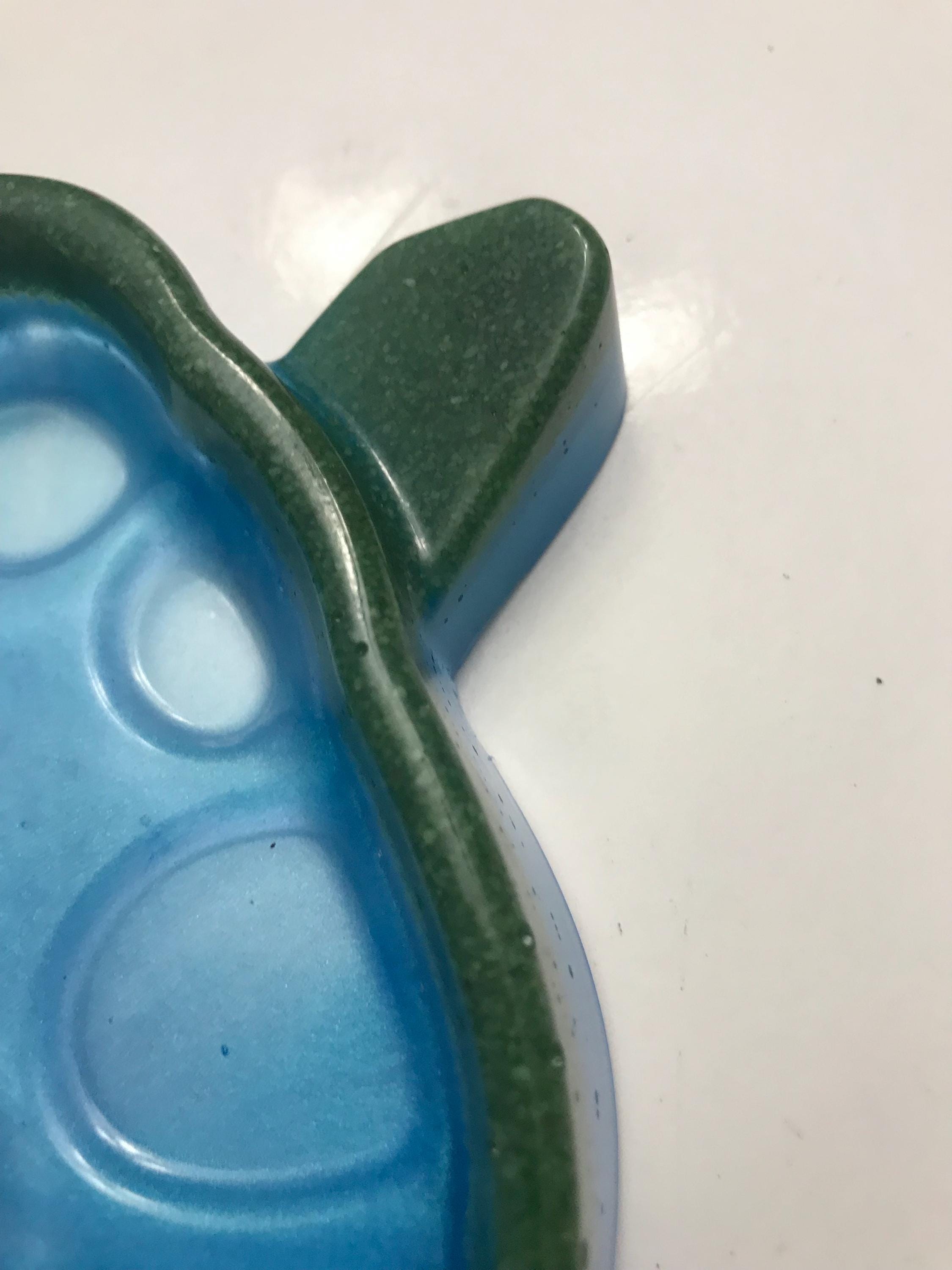 Ocean Seashell Beach Blue & Green Turtle Epoxy Resin Decorative Trinket ...