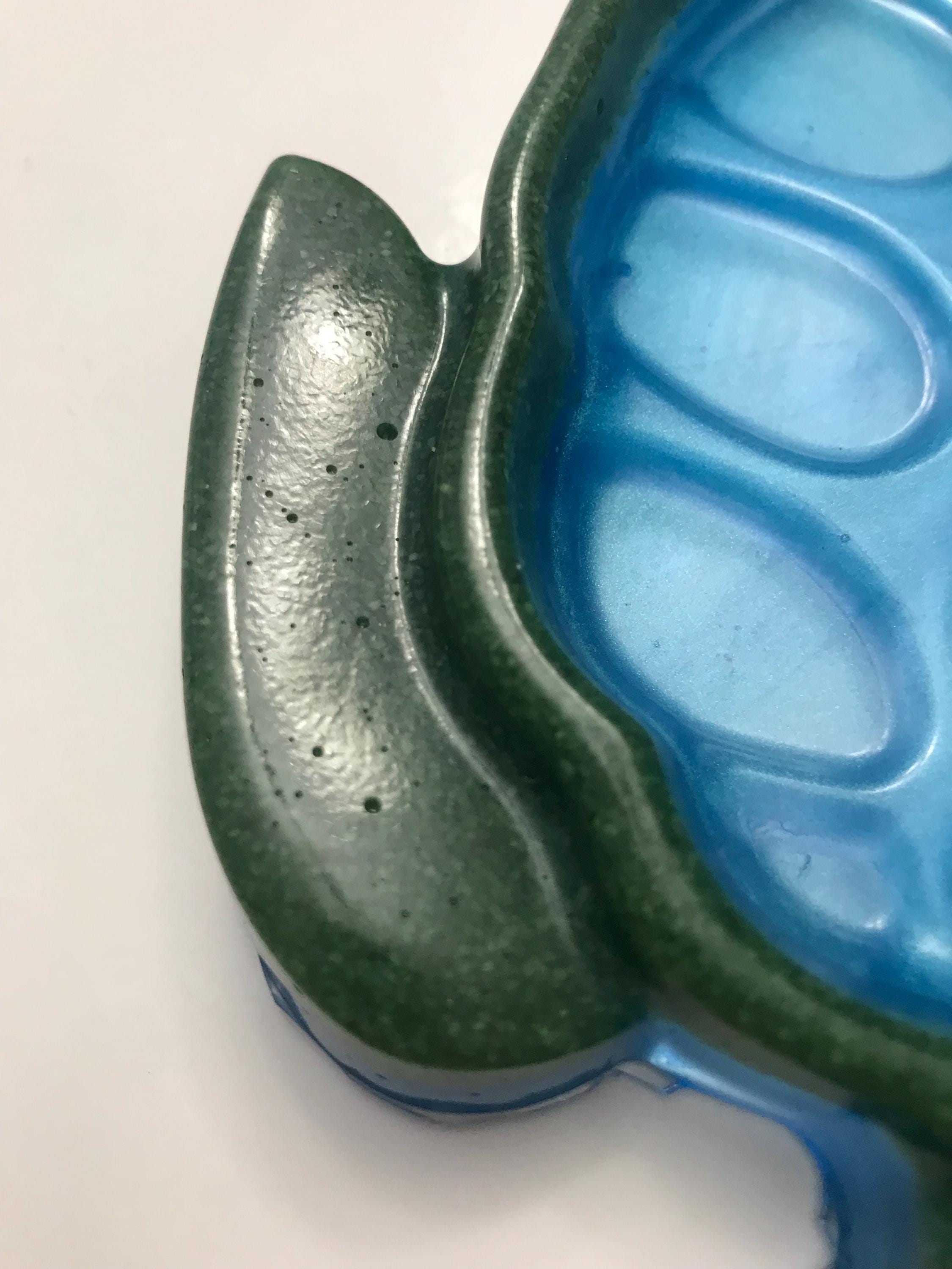 Ocean Seashell Beach Blue & Green Turtle Epoxy Resin Decorative Trinket ...