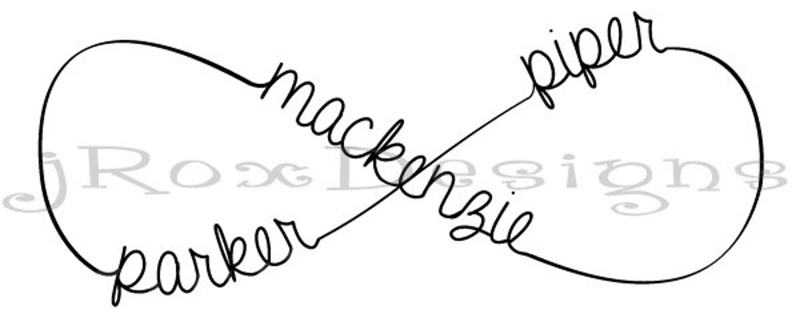 Custom Infinity Tattoo Design With Personalization - Etsy
