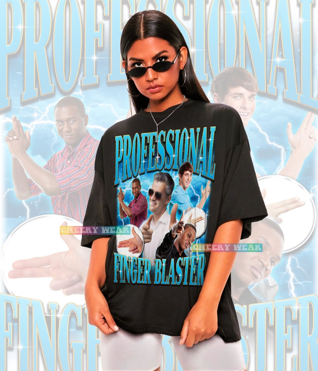 Unisex Professional Finger Blaster Shirt Funny Shirts for Friends,funny 90s Graphic Tee,meme ...