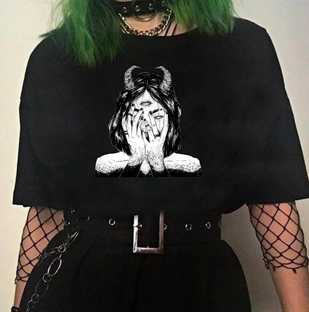 Devil Woman Shirt -goth Shirt,goth Clothing,goth Hoodie,gothic Shirt ...