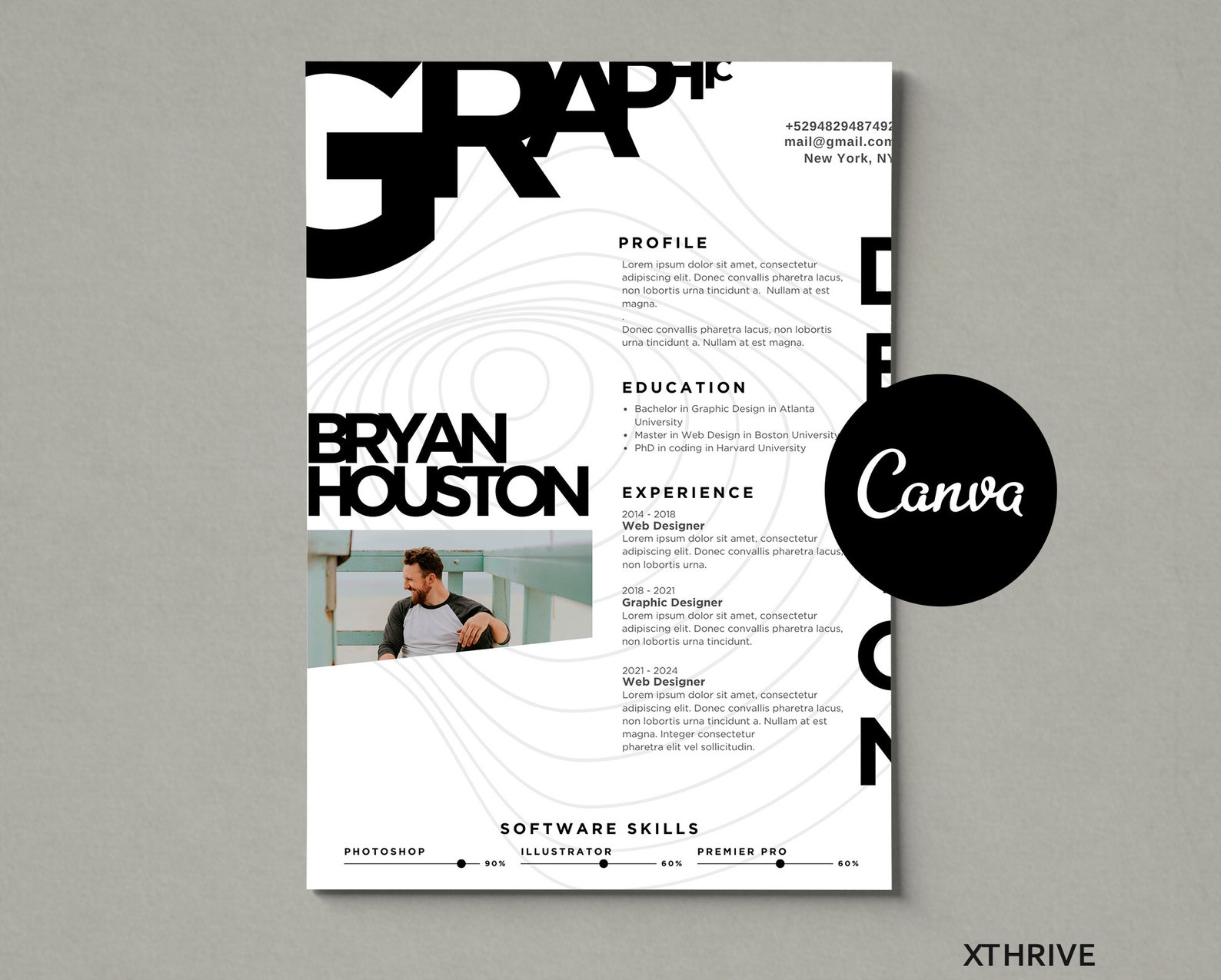 Canva Resume Template, Cv Template Canva, Creative Resume Canva ...