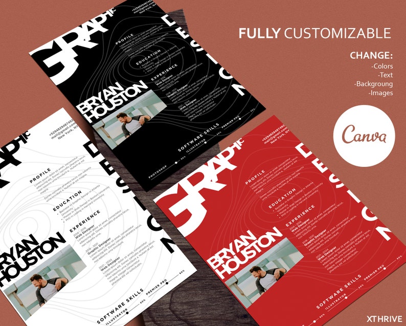 Canva Resume Template, Cv Template Canva, Creative Resume Canva ...