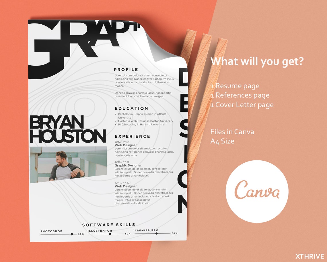 Canva Resume Template, Cv Template Canva, Creative Resume Canva ...