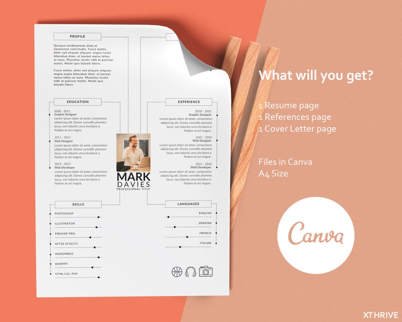 Canva Resume Template, Cv Template Canva, Creative Resume Canva ...