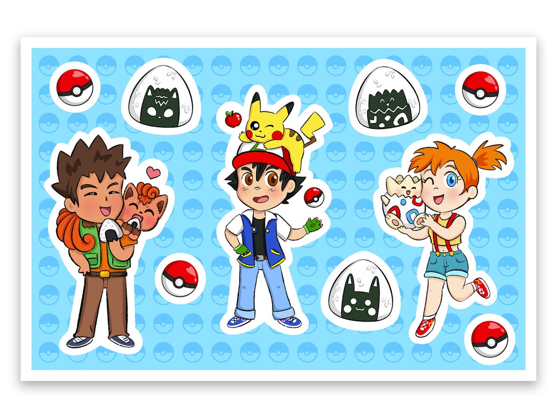 Pokémon Sticker Sheet - Etsy