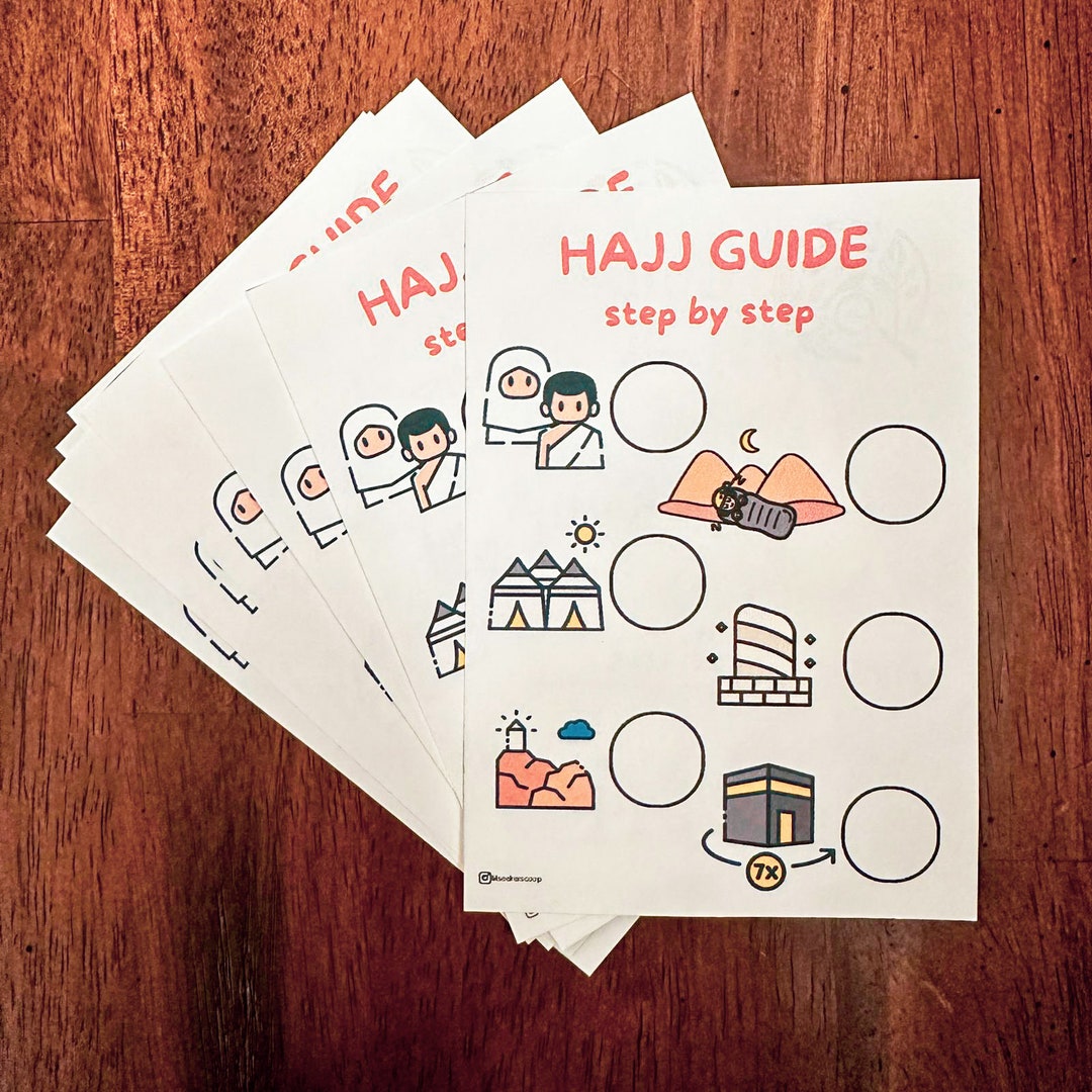 Step by Step Hajj Cards, Dhul Hijjah , DIGITAL FILE ONLY - Etsy