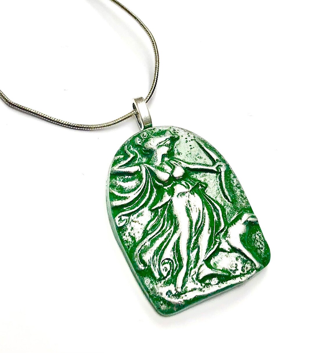 Artemis Goddess of Hunting Handmade Polymer Clay Pendant Necklace - Etsy