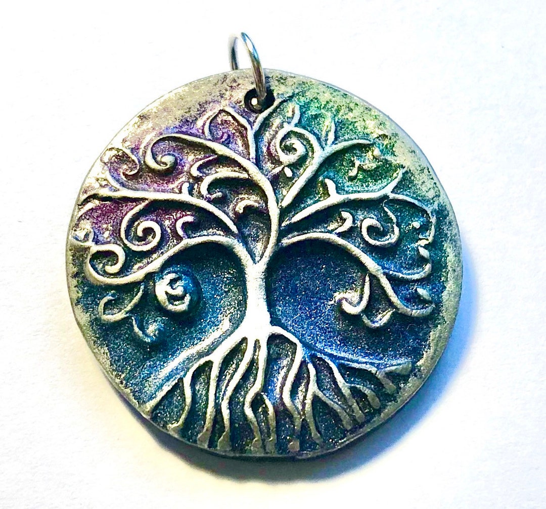 Tree of Life Handmade Artisan OOAK Polymer Clay Pendant - Etsy