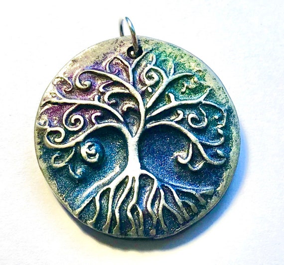 Tree of Life Handmade Artisan OOAK Polymer Clay Pendant - Etsy