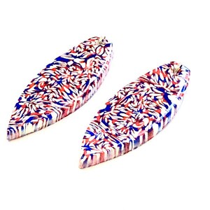 Handmade Polymer Clay Beads Surfboard Dagger Earring Beads Jewelry ...