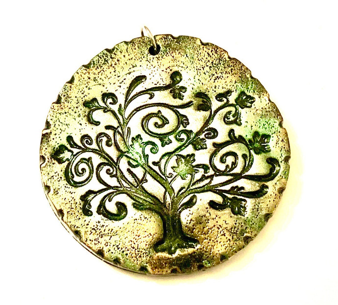Tree of Life Yggdrasil Handmade OOAK Artisan Polymer Clay Tree Ornament ...