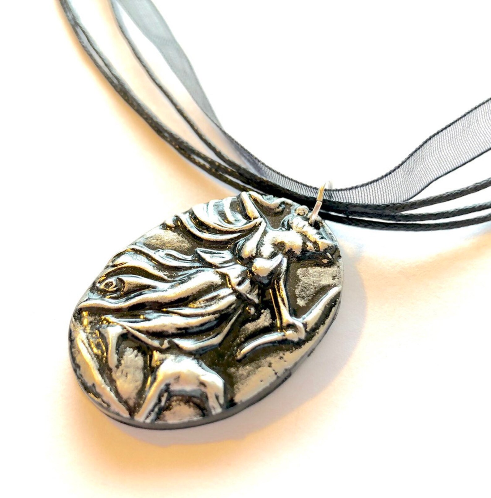 Artemis Goddess of Hunting Handmade Polymer Clay Pendant Necklace - Etsy