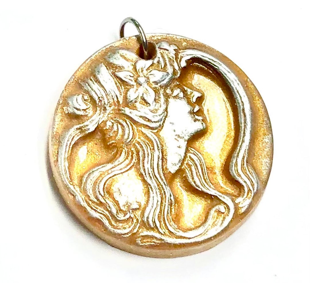 Greek Goddess Pendant Gold Silver Goddess Jewelry Component - Etsy