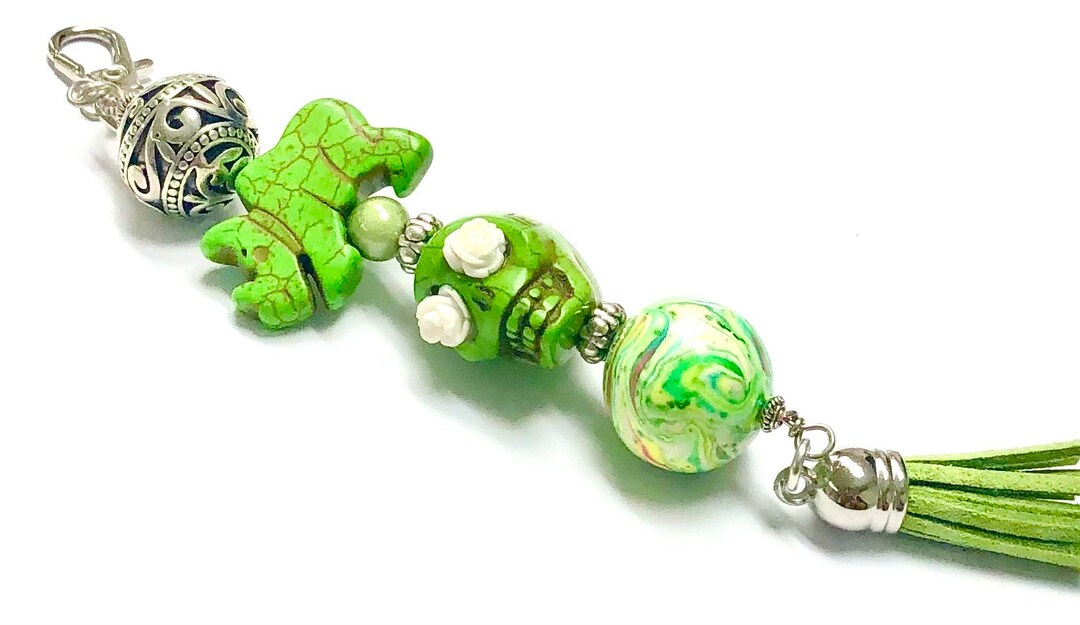 Sugar Skull Keychain Day of the Dead Rhinoceros Accessory Gift - Etsy