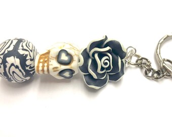 Skull Key Ring - Etsy