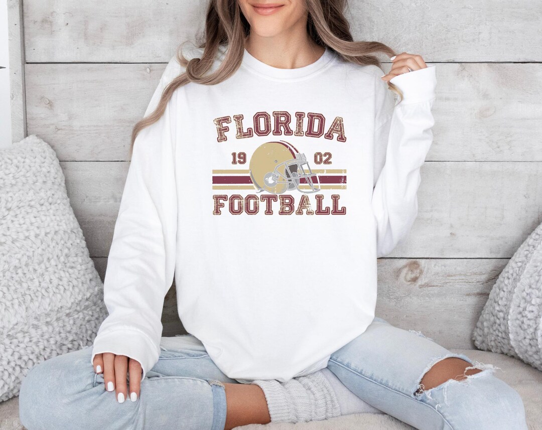 Distressed Florida Football Shirt Comfort Colors FSU Football Crewneck ...