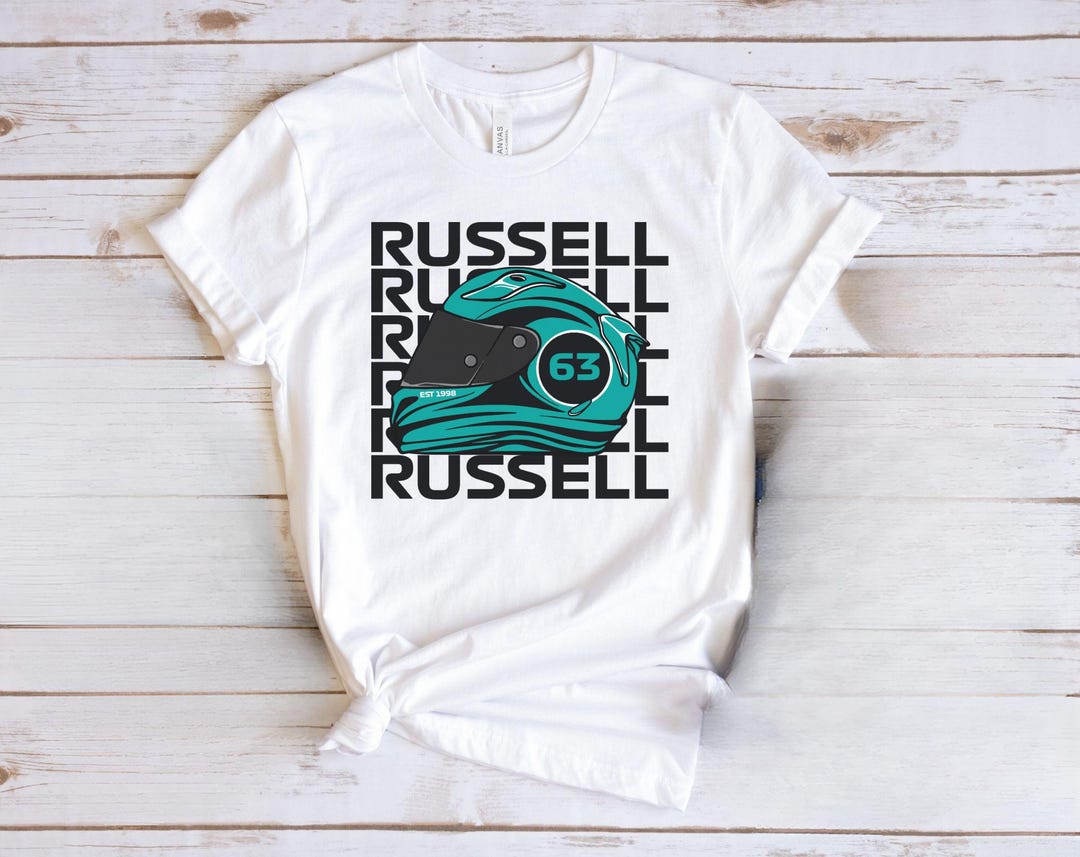 George Russell Motor Sport T-shirt Racing Car Racing Tee Team Russell ...