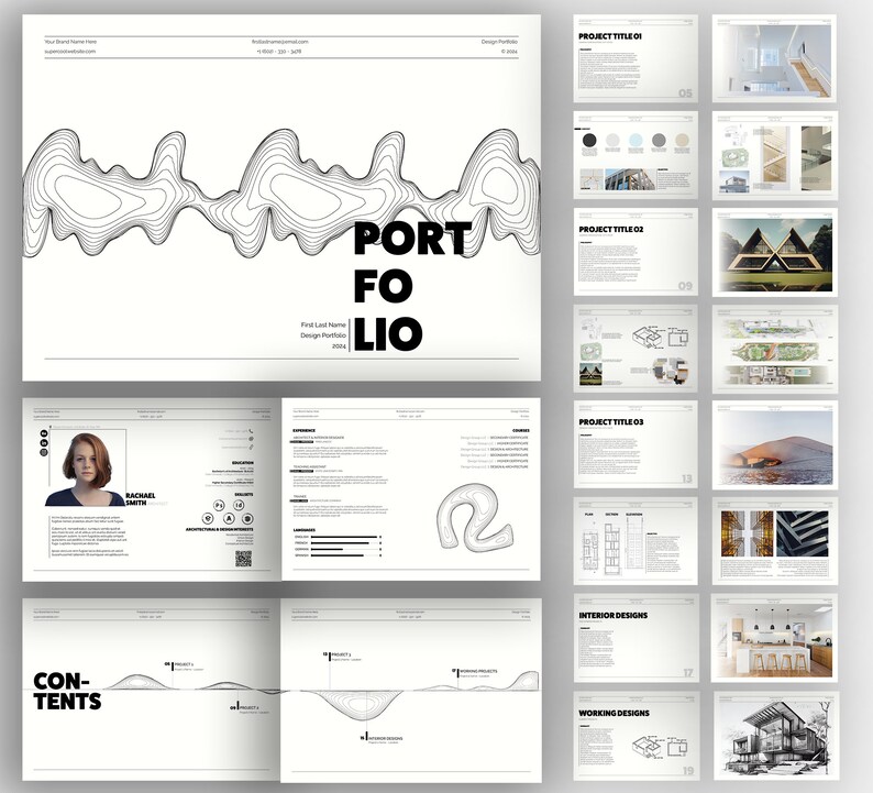 Minimal Portfolio Template | Adobe Indesign | Affinity | Architecture ...