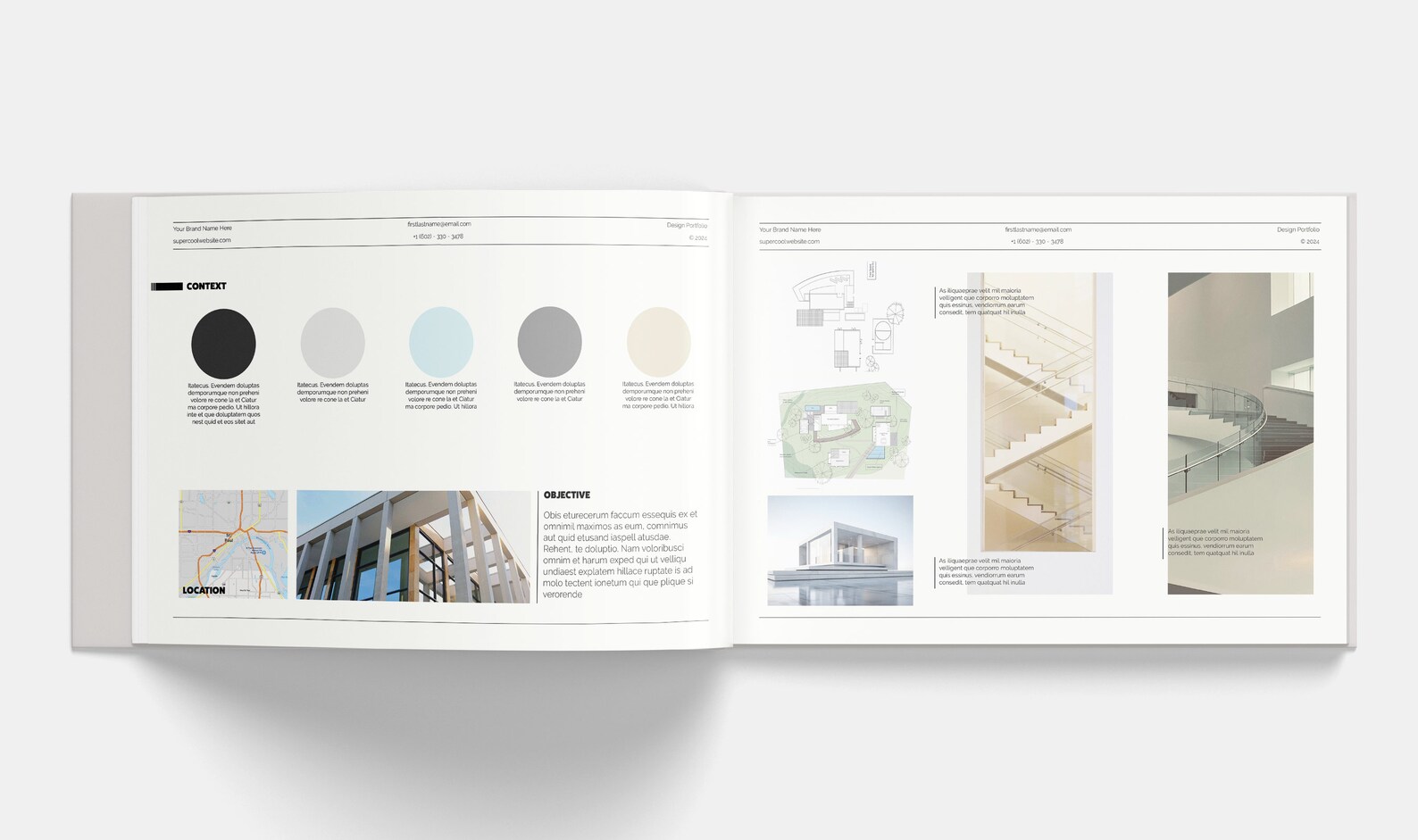 Minimal Portfolio Template | Adobe Indesign | Affinity | Architecture ...