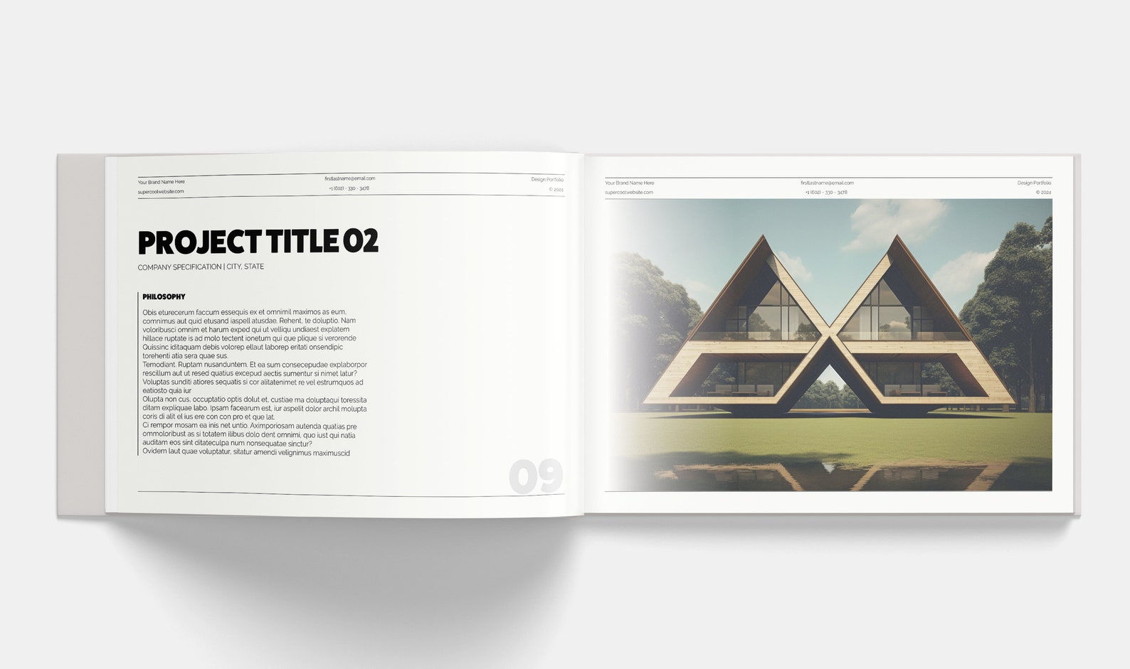 Minimal Portfolio Template | Adobe Indesign | Affinity | Architecture Portfolio Template ...