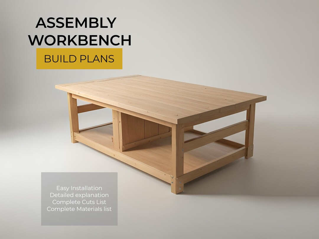 DIY Assembly Workbench, Mobile Workbench Plans- Workshop Plans- Work ...