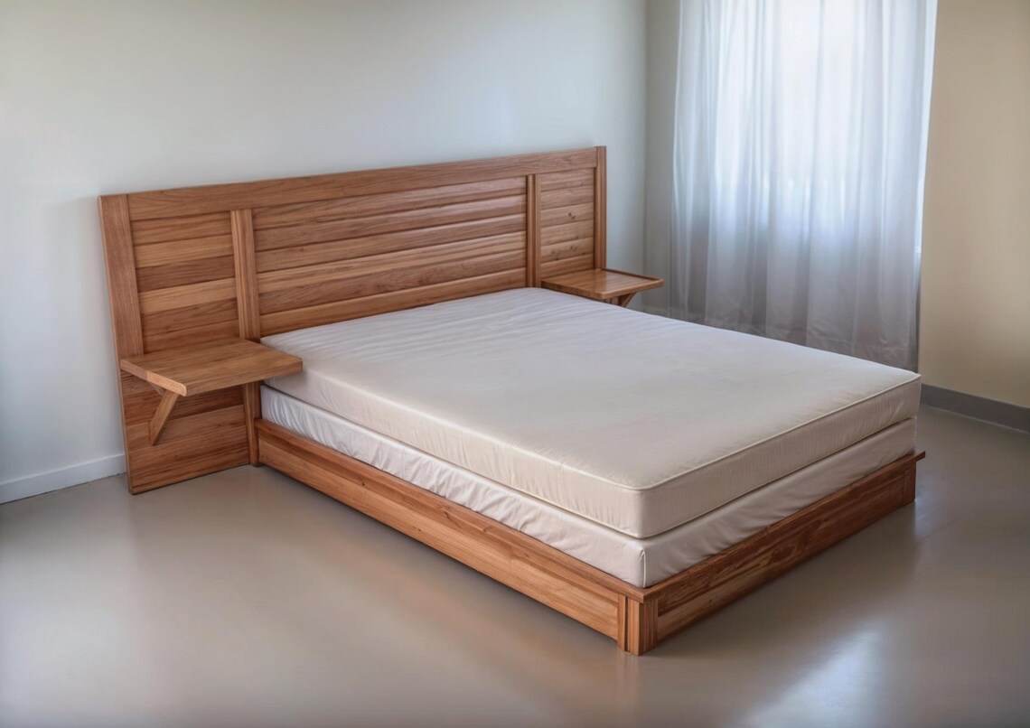 Platform Bed Build Plan Diy Plans Headboard Plans Low Profile Bed Frame ...