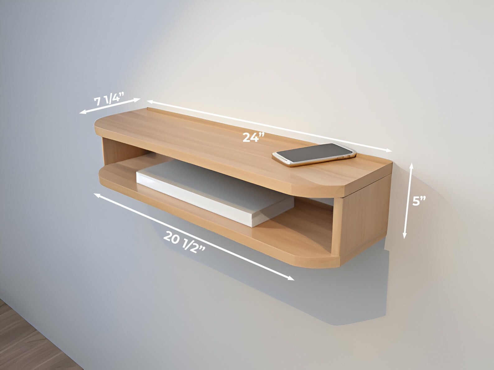 DIY Floating Shelf Plan- Display Shelf - Wooden Shelving- Farmhouse ...