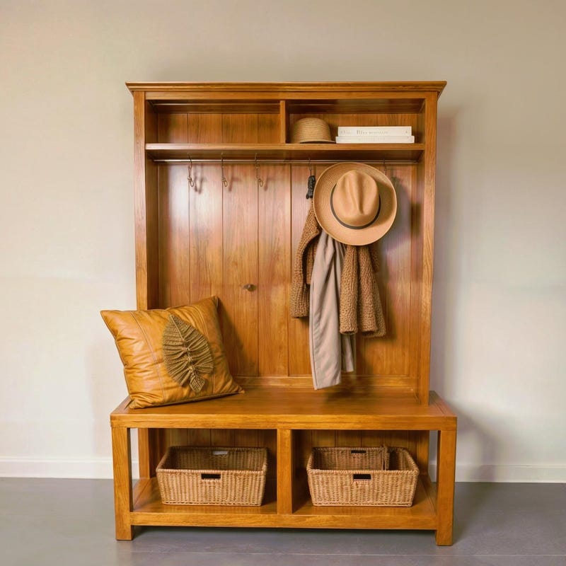 Hall Tree With Bench - Etsy