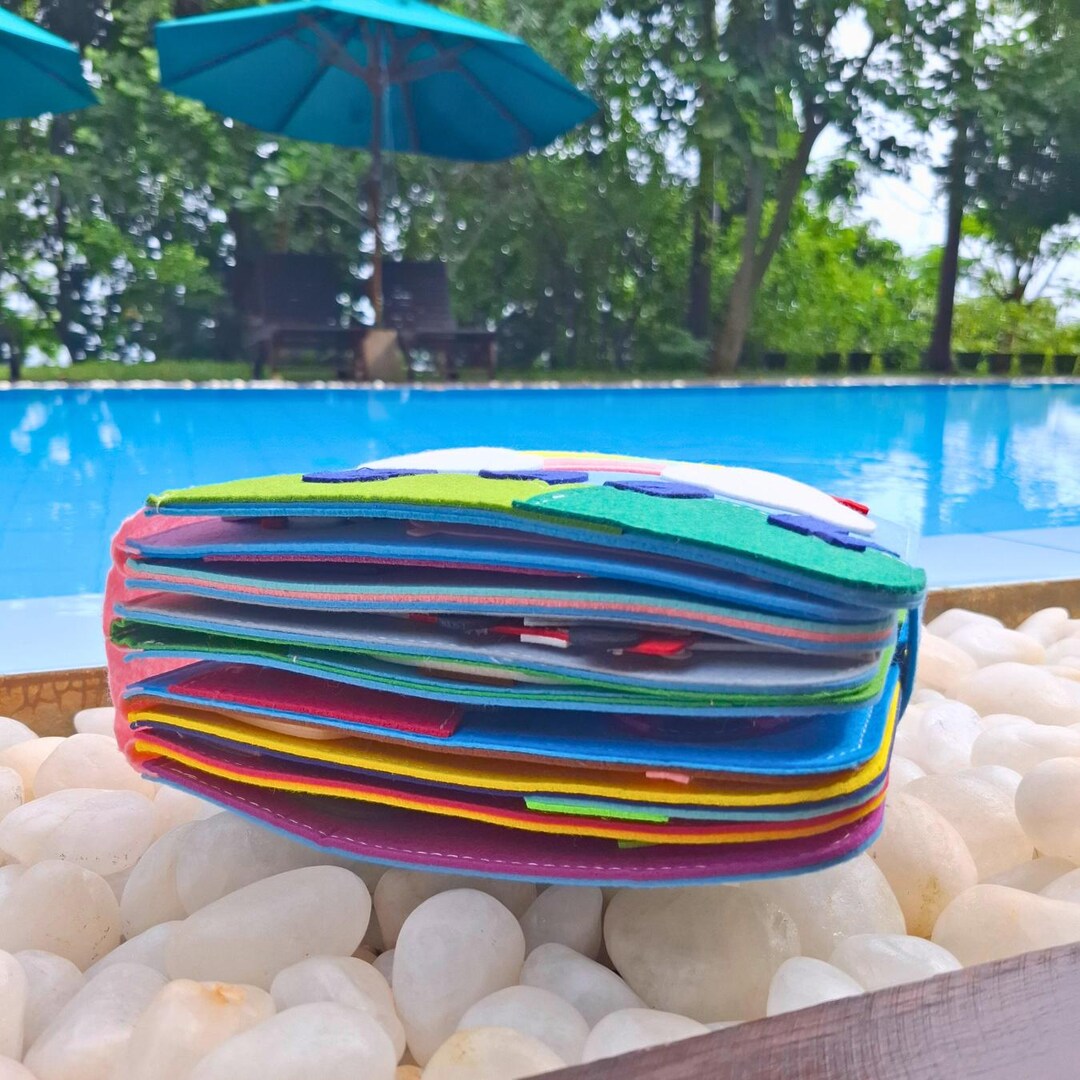 Montessori Felt Activity Book Gift for 1, 2, 3, 4 Year Olds Quiet Book ...