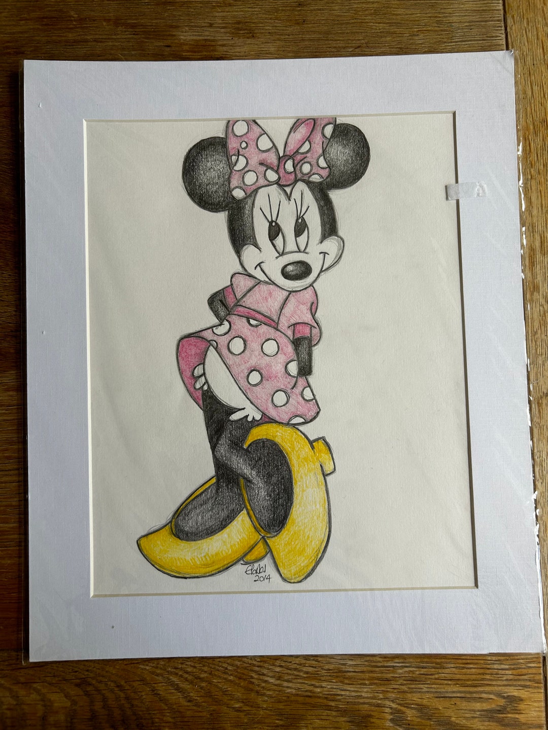 Original Pencil Drawing Disneys Minnie Mouse - Etsy