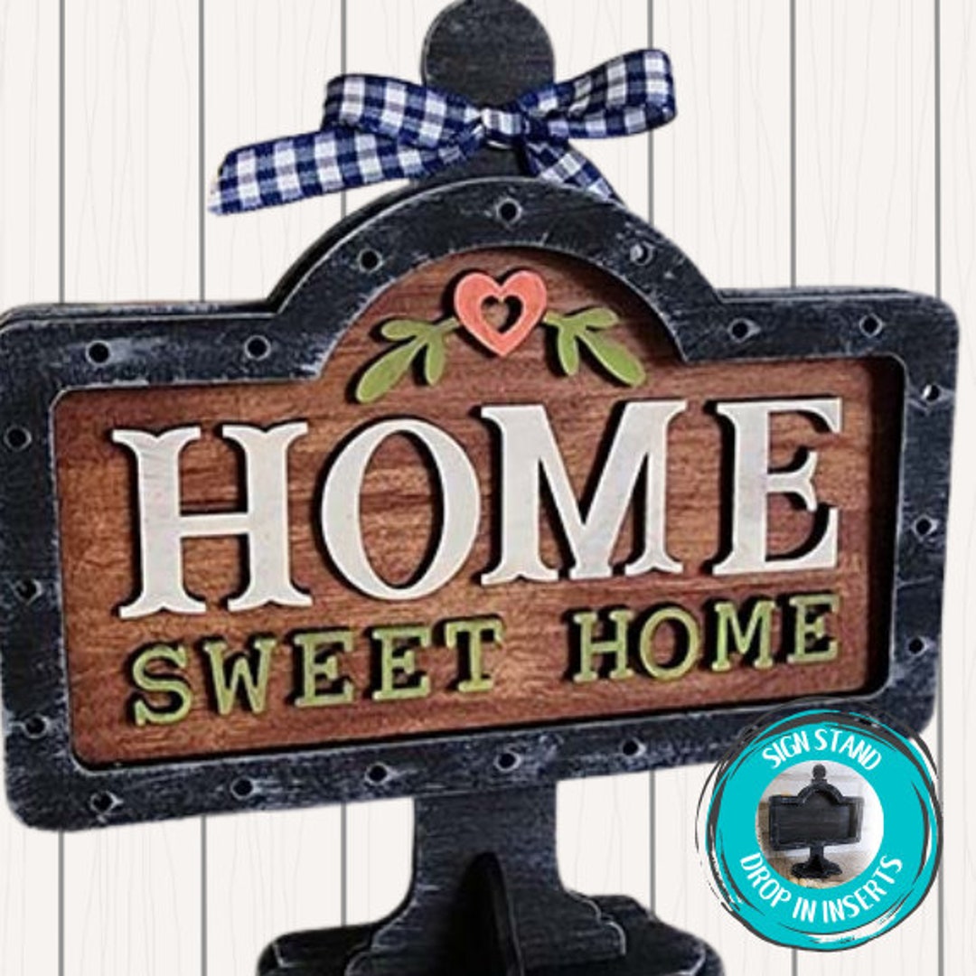Home Sweet Home Drop in Sign for Our Post Stand Hand Painted and ...