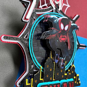 Miles Morales Light up Cake Topper, Comic Books Cake Topper, Super ...