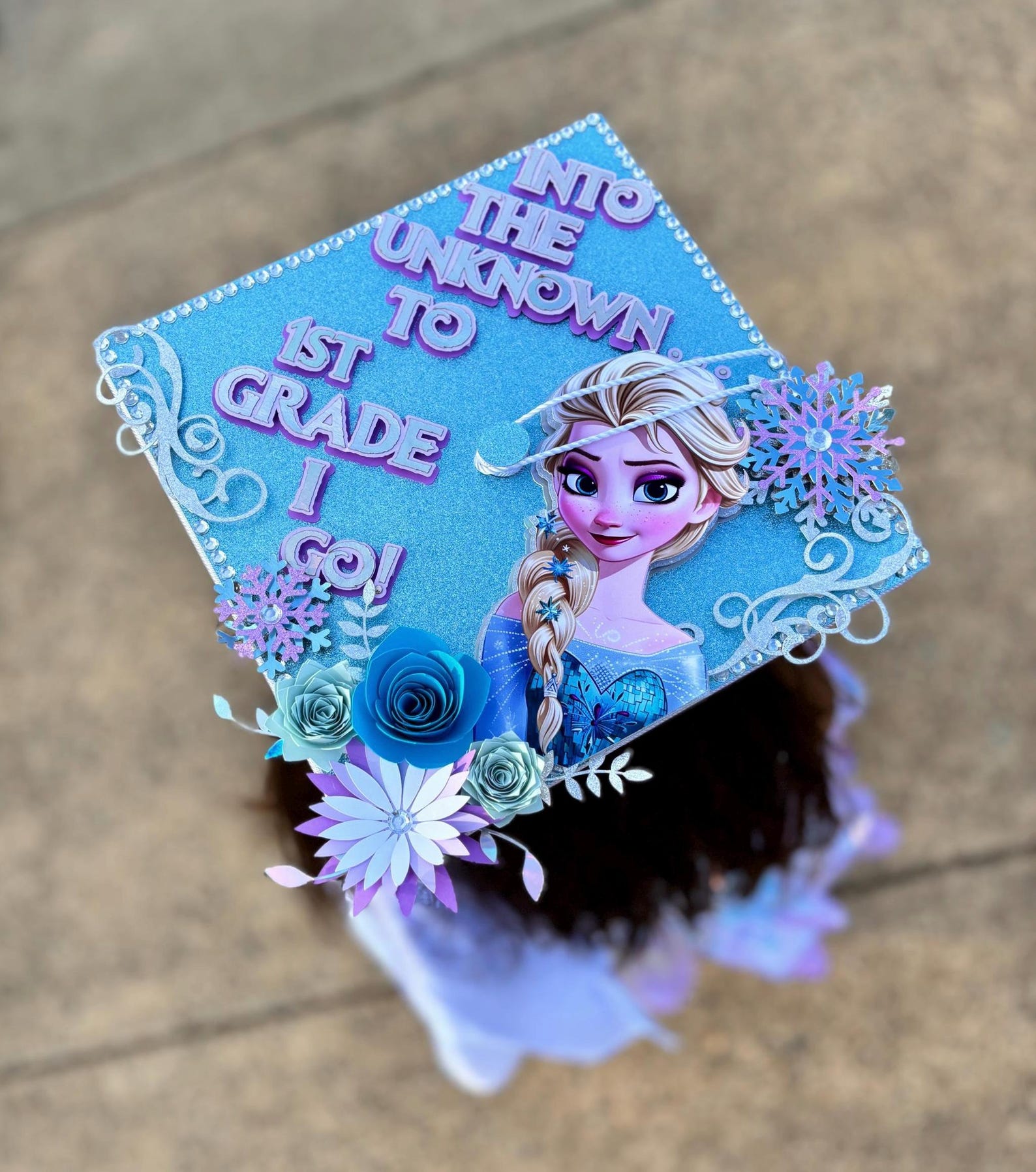Elsa Inspired Graduation Cap Topper, Kindergarten Grad, 1st Grade ...