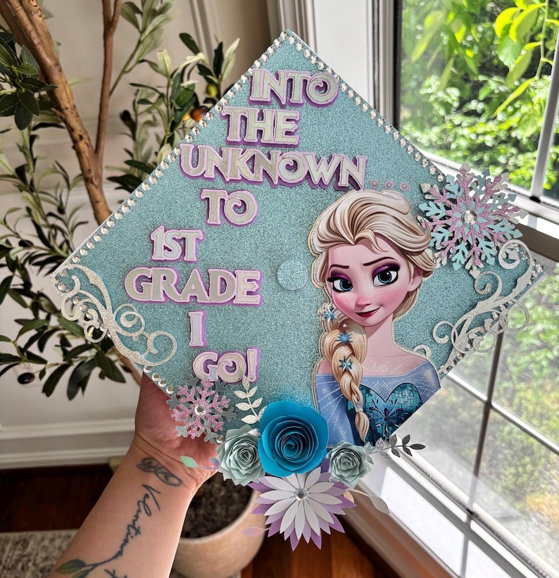 Elsa Inspired Graduation Cap Topper, Kindergarten Grad, 1st Grade ...