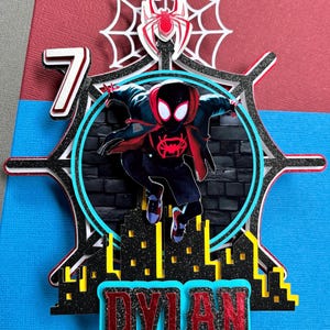 Miles Morales Light up Cake Topper, Comic Books Cake Topper, Super ...