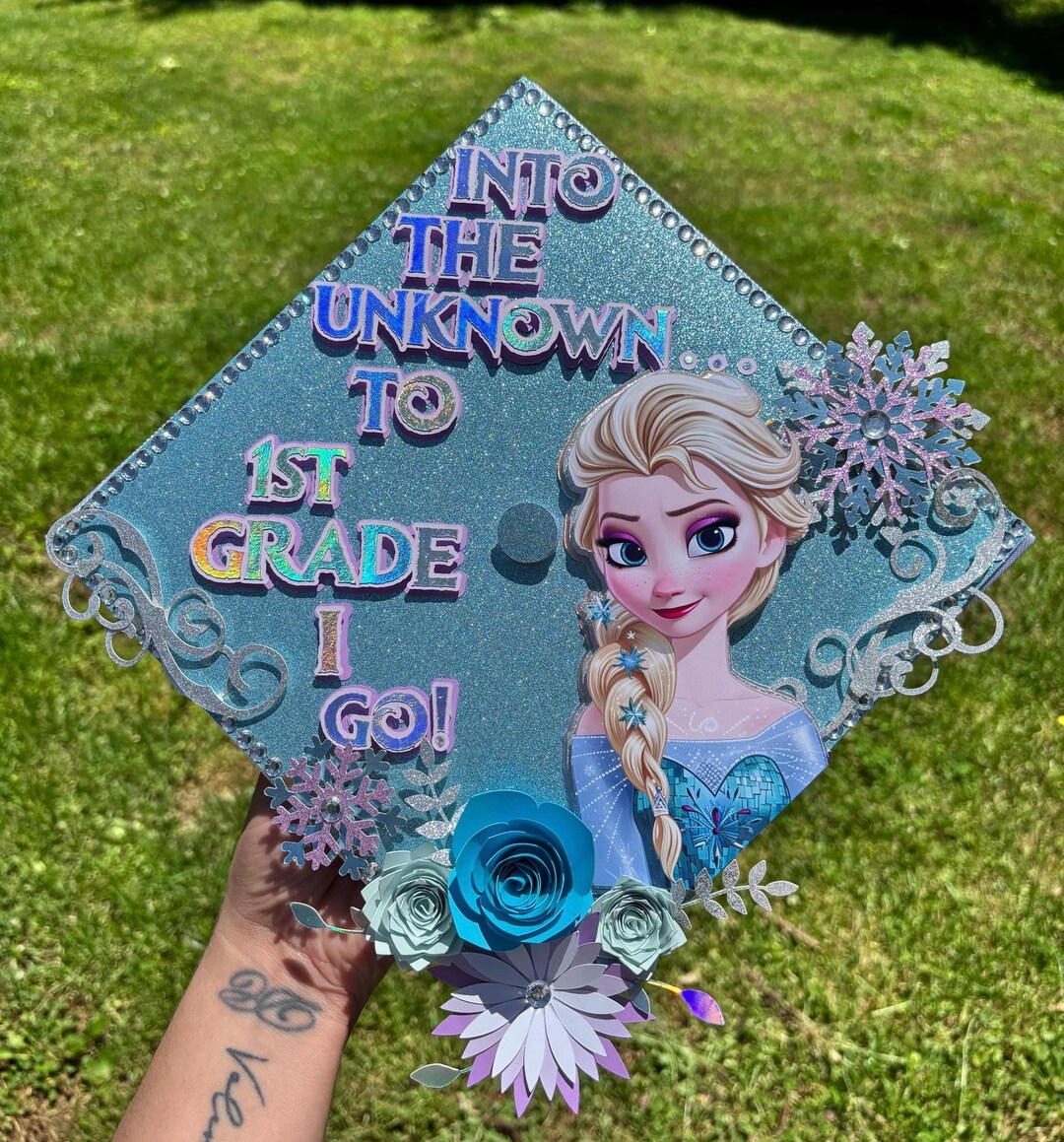 Elsa Inspired Graduation Cap Topper, Kindergarten Grad, 1st Grade ...
