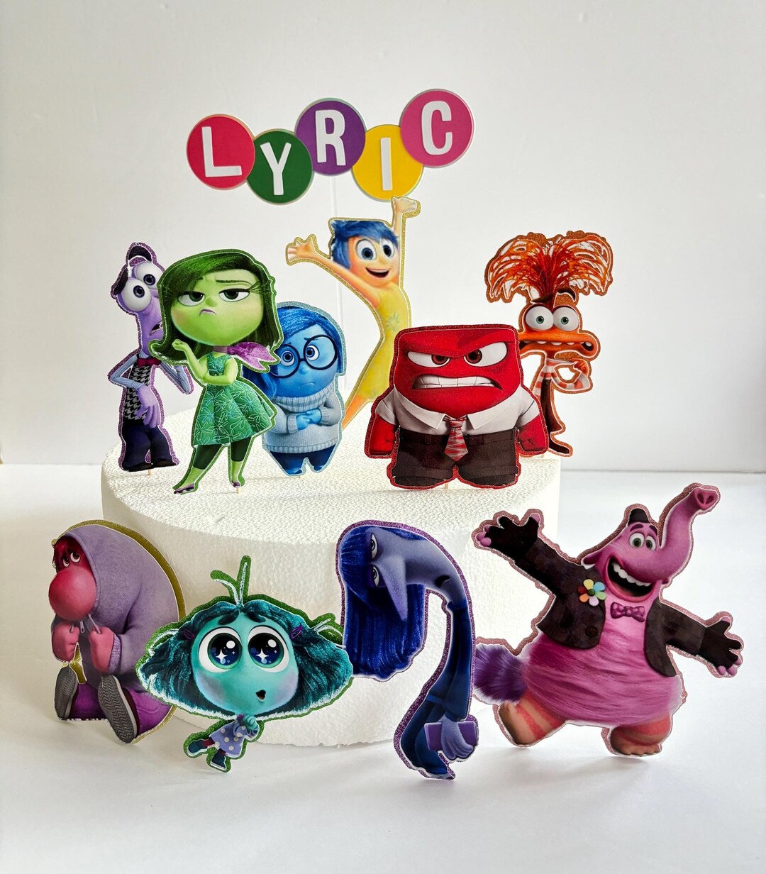 Inside Out 2 Cake Topper - Personalized Name - Inside Out Cake ...