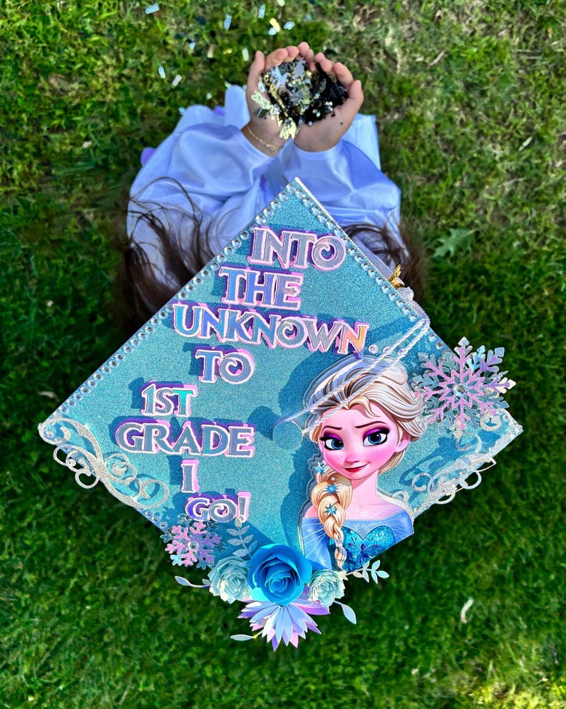 Elsa Inspired Graduation Cap Topper, Kindergarten Grad, 1st Grade ...