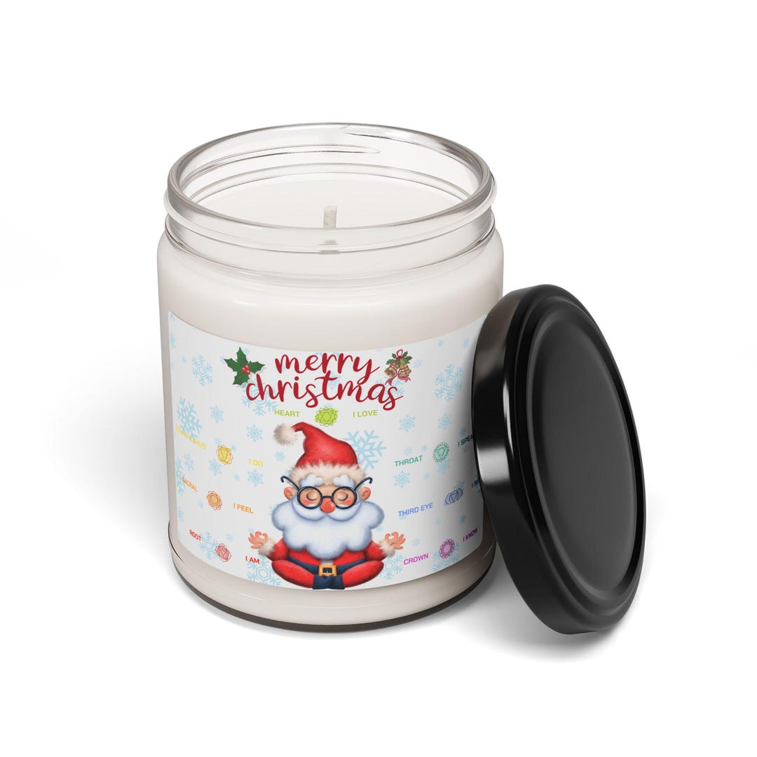 Santa Chakra Soy Candle – Christmas Scented Jar for Meditation & Home ...