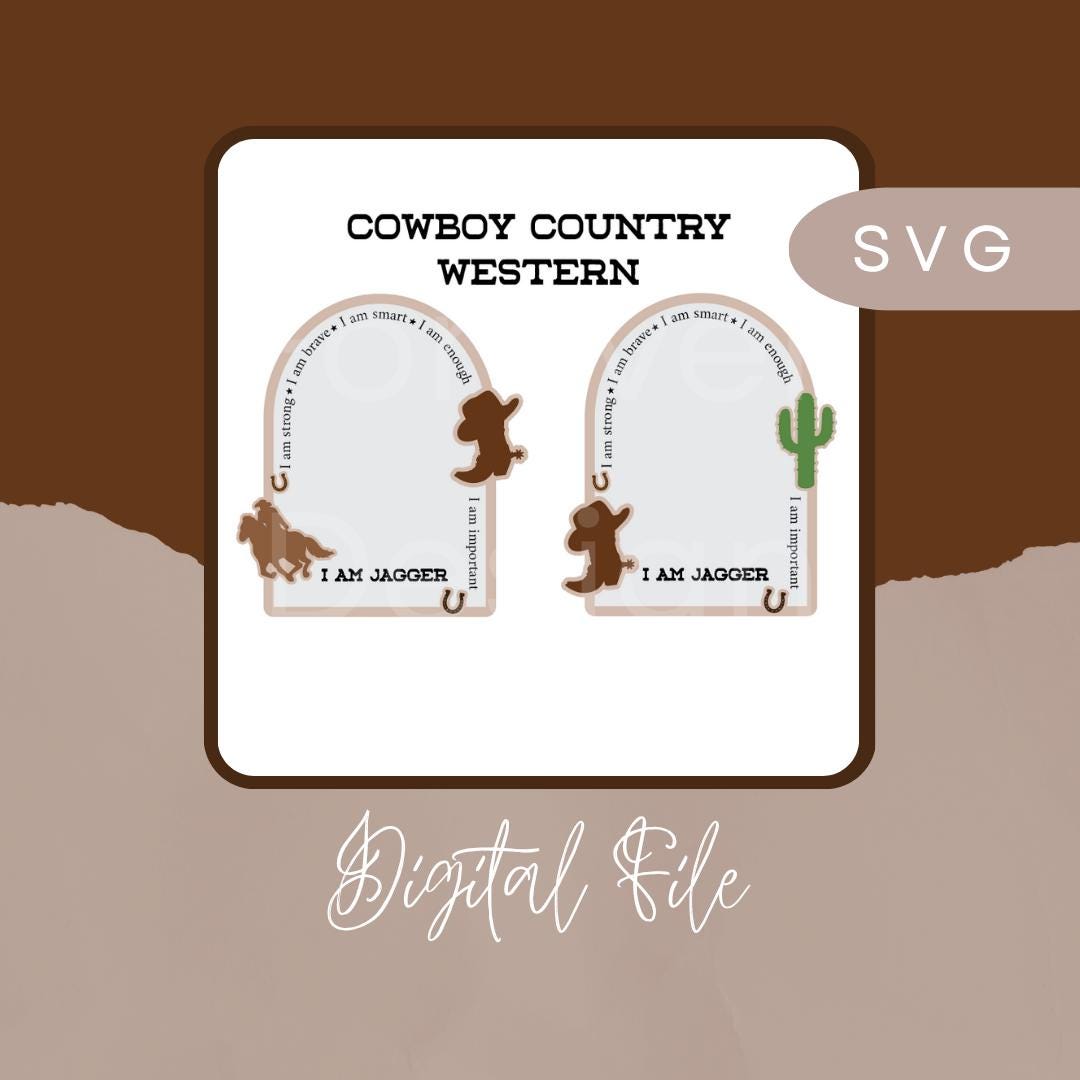 BUNDLE | Cowboy Affirmation Mirror SVG: Western Nursery Decor (digital ...