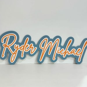 Triple Layered Acrylic Name Sign | Name Plaque | Acrylic Name for Wall ...