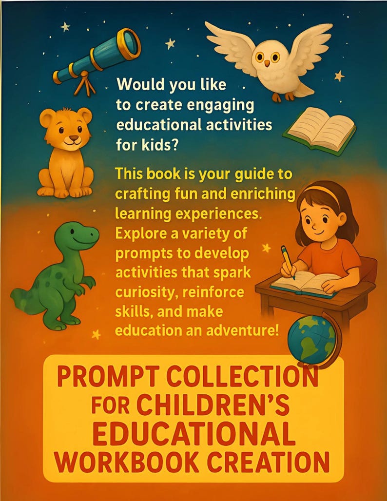 Prompt Collection for Children’s Educational Workbook | Printable Idea ...