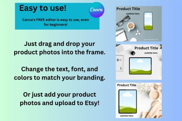34 Digital Product Mockups for Canva Design - Etsy