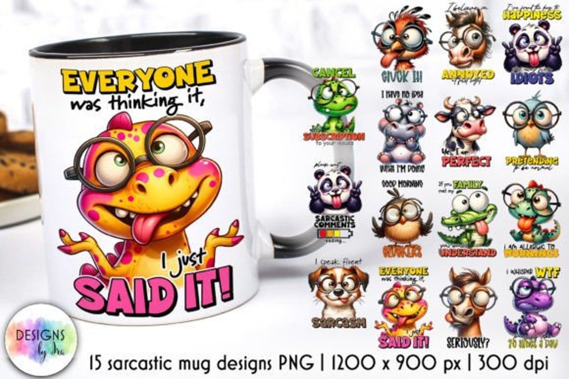 Sarcastic Mug Sublimation Bundle, Funny: Inject Some Humor Into Your ...