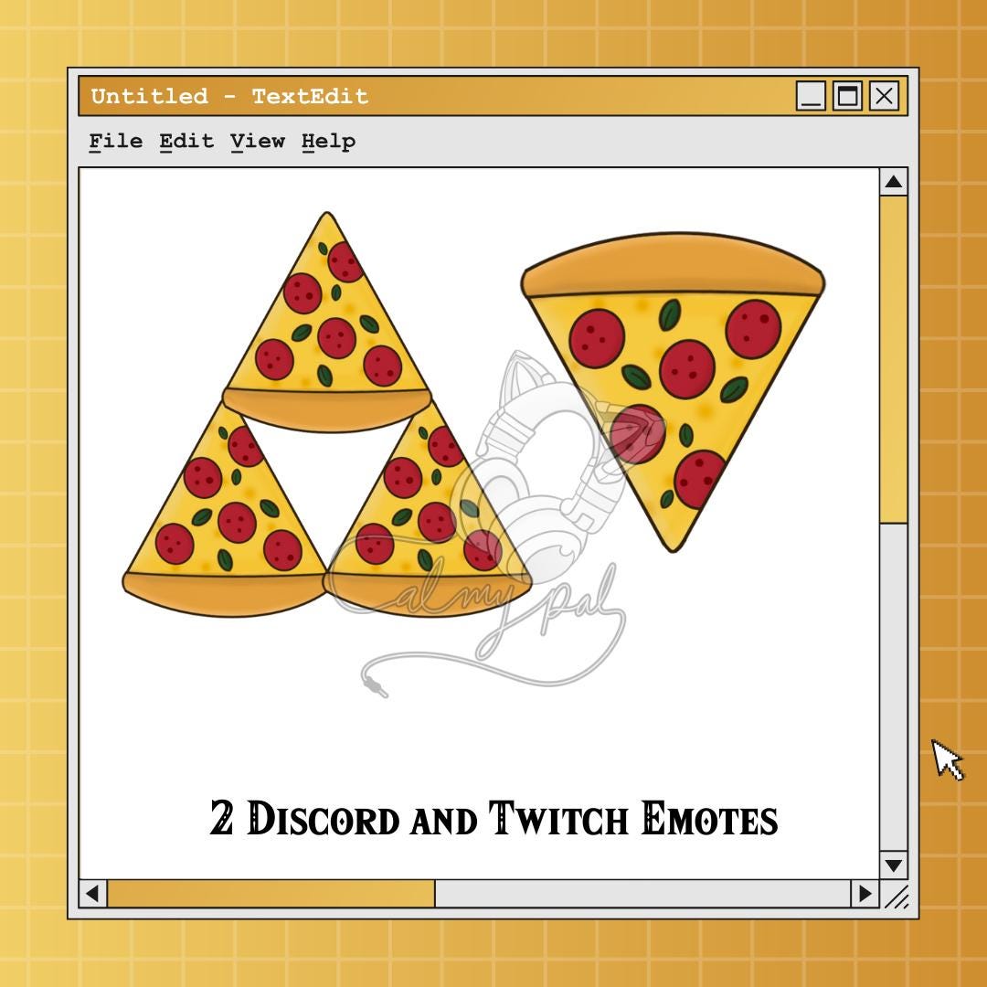 Pizza Force Triforce-inspired Emote Set | 2 Twitch & Discord Emotes ...