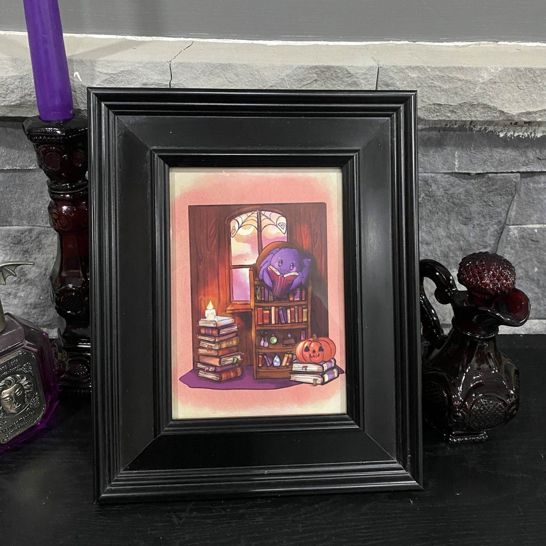 Whimsical Spider Print for Halloween Decor | Creepy Cute Illustration ...